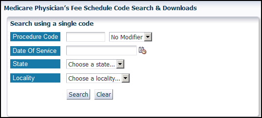 JL Physician's Fee Schedule Search and Downloads Instructions