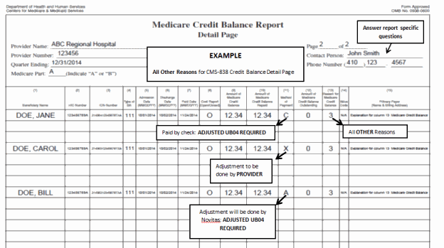 Tutorial: How to Complete Form CMS-838 - Credit Balance Reports