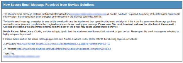 Accessing Secured Email Messages from Provider Enrollment (Development ...