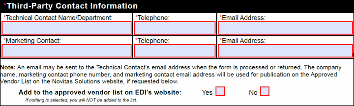 Tutorial: Completing the EDI Third Party Novitasphere Portal Enrollment form (8291P)