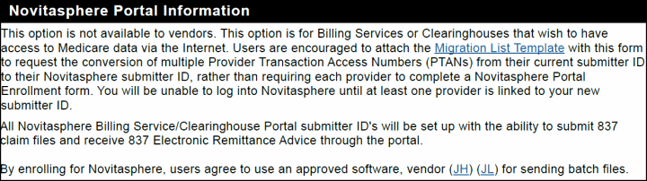 Tutorial: Completing the EDI Third Party Novitasphere Portal Enrollment form (8291P)