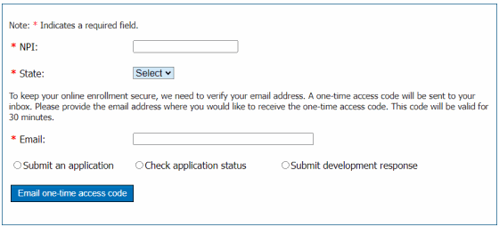 Provider Enrollment Gateway - User Guide