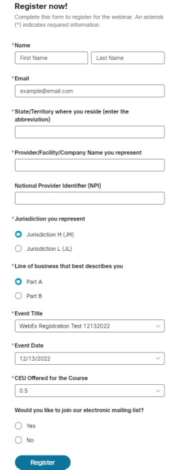 Learning Center Step by Step Tutorial Registration