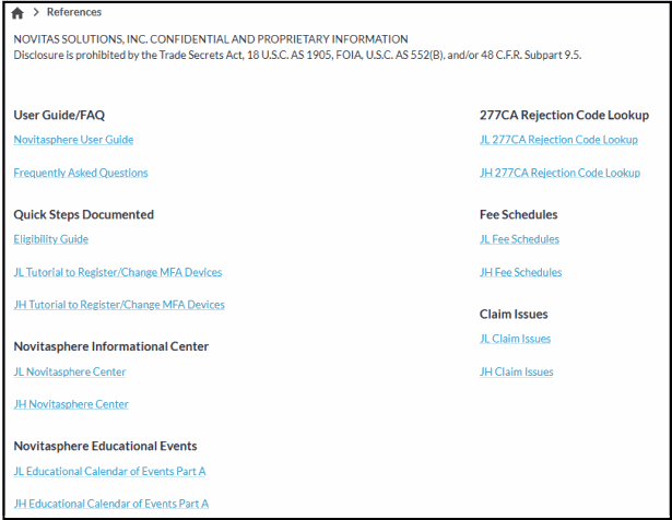 Novitasphere User Guide Section 12 - Online Resources