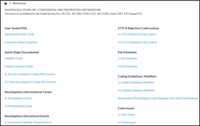 Novitasphere User Guide Section 12 - Online Resources