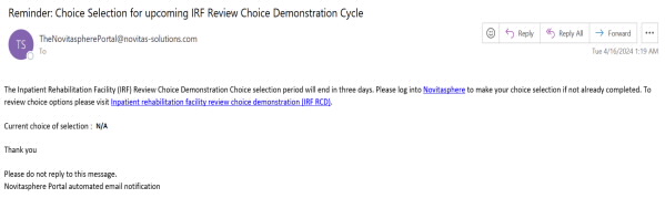 Inpatient Rehabilitation Facility Review Choice Demonstration (IRF RCD ...