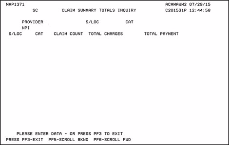 FISS Chapter 4 Inquiry menu