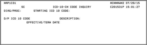 FISS Chapter 4 Inquiry menu