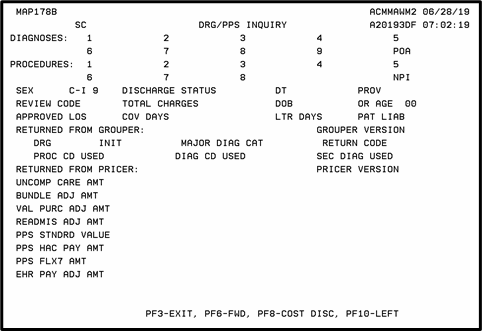 FISS Chapter 4 Inquiry menu