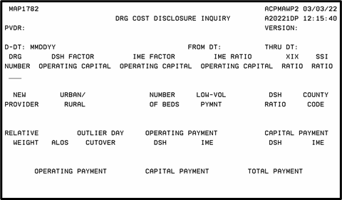 FISS Chapter 4 Inquiry menu