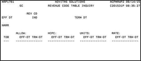 FISS Chapter 4 Inquiry menu