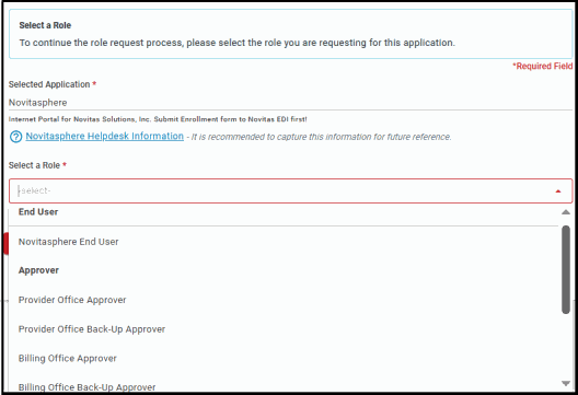 Office back-up approver and end users steps to request Novitasphere role