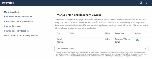 Registering a multi-factor authentication (MFA) device