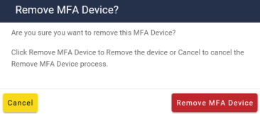 Remove a registered multi-factor authentication (MFA) device